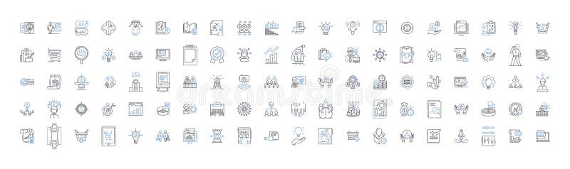 Plan and Scheme Line Icons Collection. Blueprint, Proposal, Strategy ...