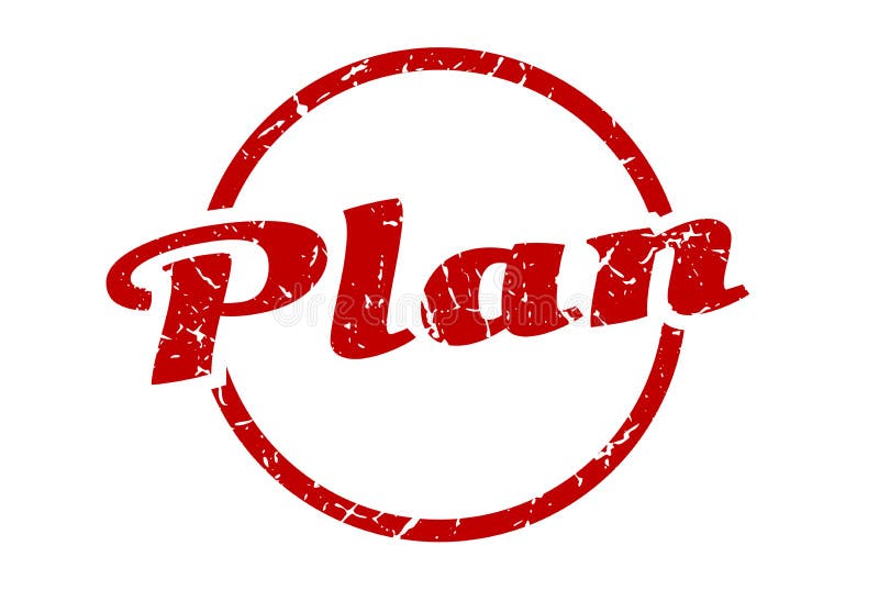 Plan Sign. Plan Round Vintage Stamp Stock Vector - Illustration of ...