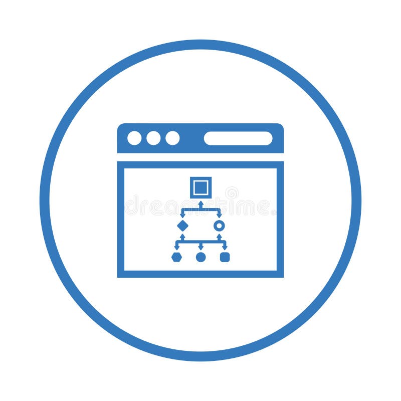 Plan, Sitemap, Design Icon. Blue Vector Sketch Stock Illustration ...