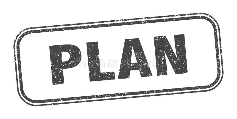 Plan Stamp. Plan Square Grunge Sign Stock Vector - Illustration of ...