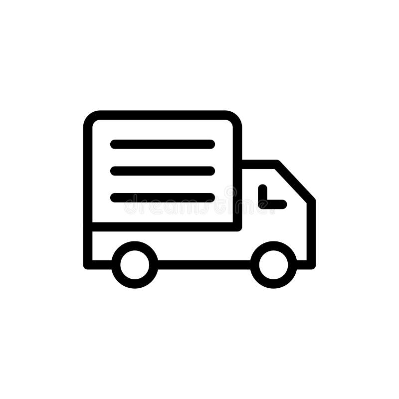 Plan symbol för lastbil vektor illustrationer. Illustration av isolerat ...