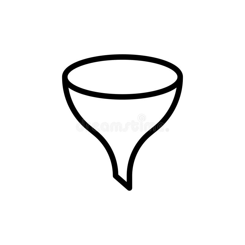 Plan symbol för tratt vektor illustrationer. Illustration av ...