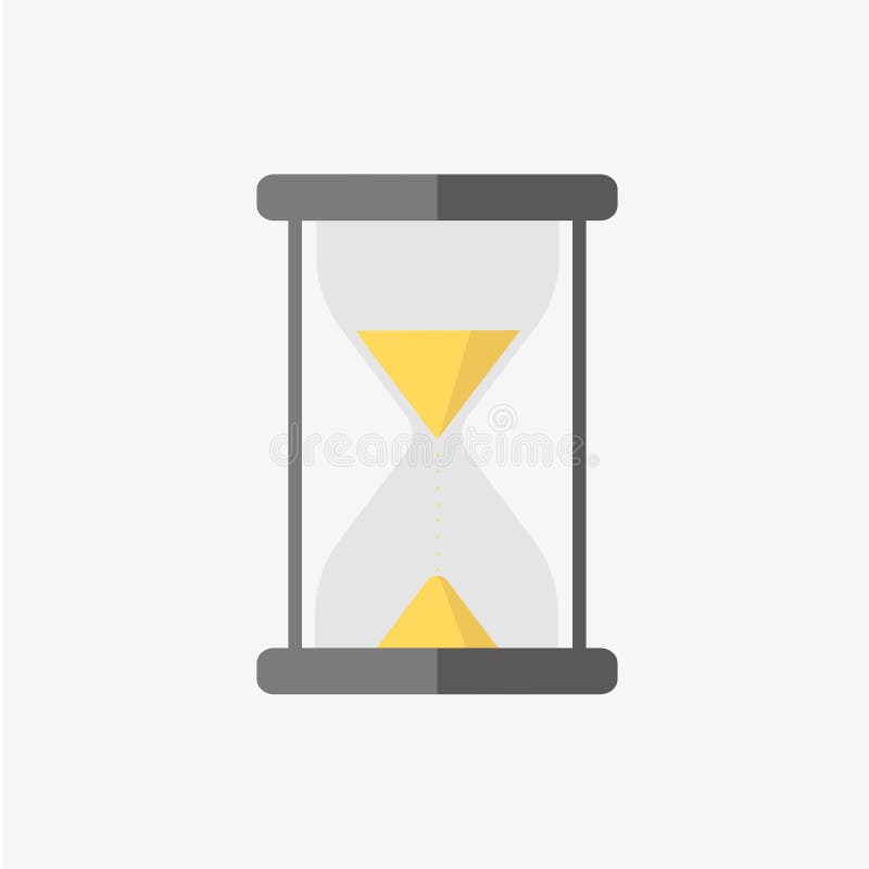 Tid är Upp Rörelse Med Kvinnan Som överst Står Av Det Sandklockan Eller ...