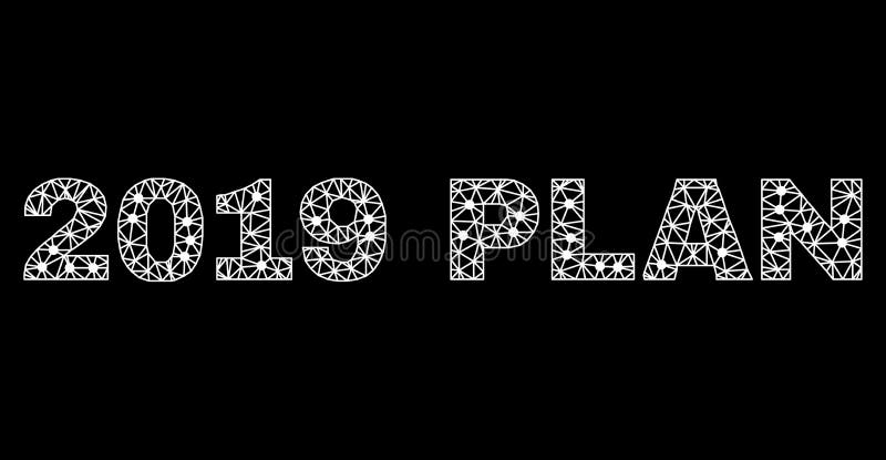 2019 PLAN Text in Polygonal Mesh Style Stock Vector - Illustration of ...