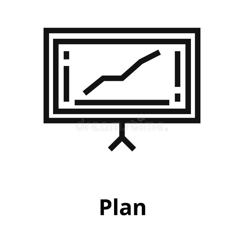 Plan thin line icon. stock illustration. Illustration of paper - 106636825