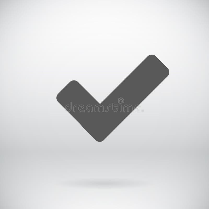 Plan Tick Sign Vector Reko Symbolbakgrund Vektor Illustrationer ...