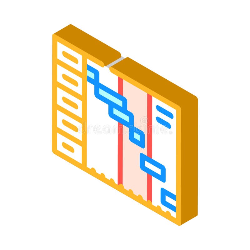 Plan of Time and Tasks Isometric Icon Vector Illustration Stock Vector ...