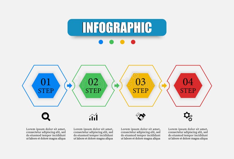 Plan Timeline Infographics Template with Four Elements. Infographic ...