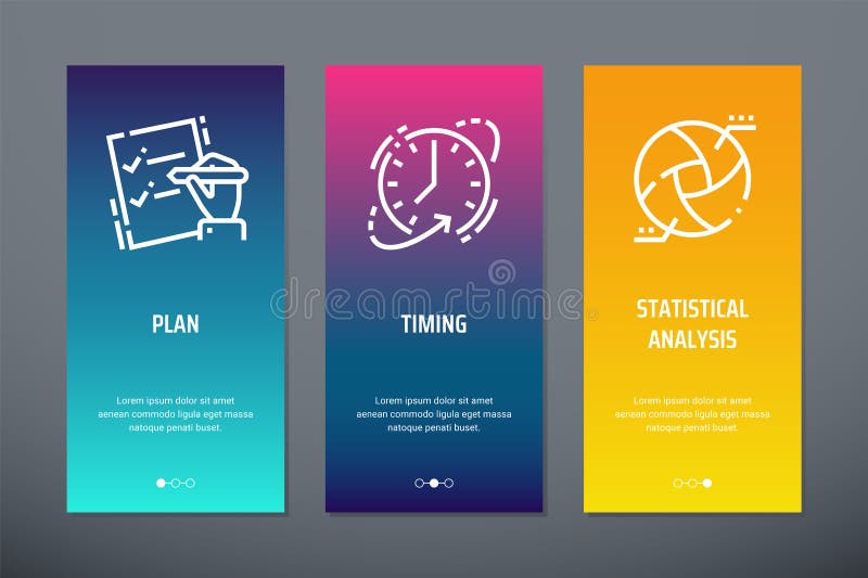 Plan, Timing, Statistical Analysis Vertical Cards with Strong Metaphors ...