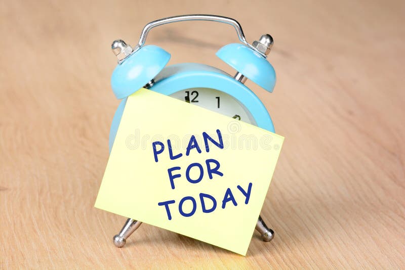 Plan for Today Words on a Sticky Note Stock Photo - Image of page ...