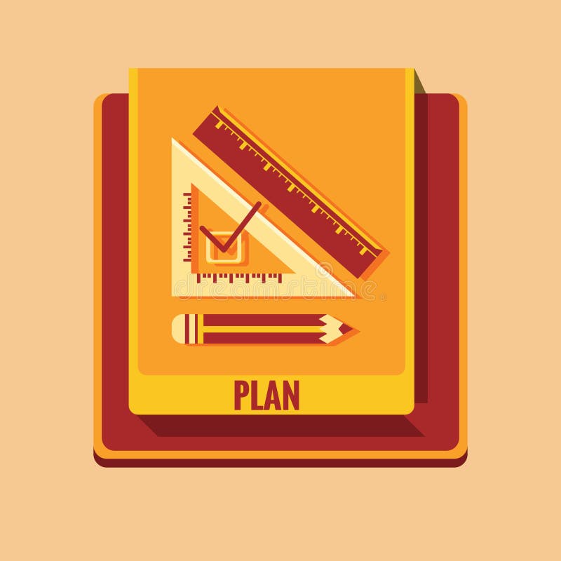 Plan. Vector Illustration Decorative Design Stock Vector - Illustration ...