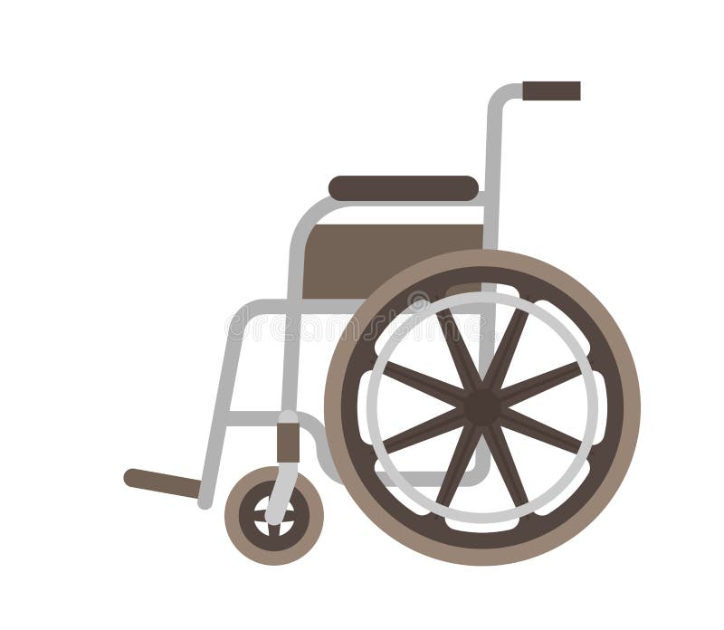 Platt Vektorillustration Av En Rullstol Vektor Illustrationer ...