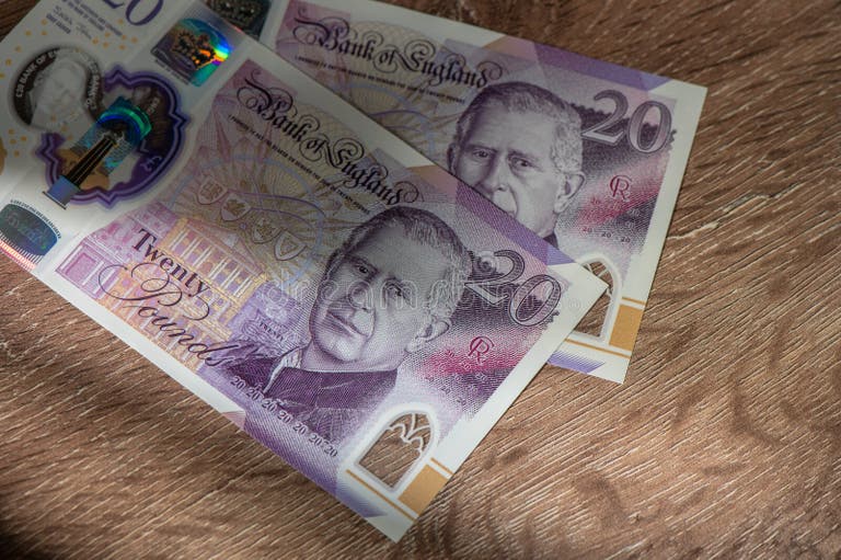 A Plan View of Pound Sterling Bank Notes. 8 Editorial Stock Image ...