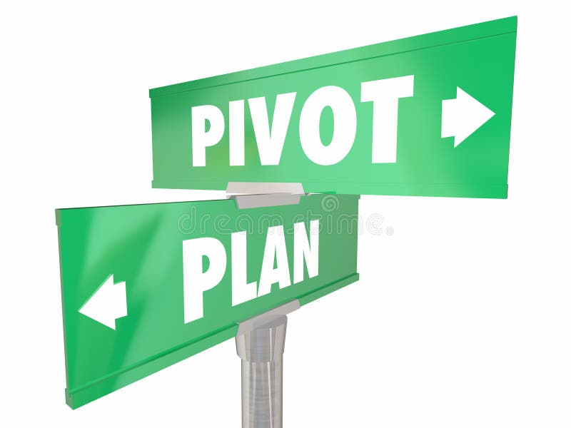 Plan Vs Pivot Change Direction Road Signs Stock Illustration ...