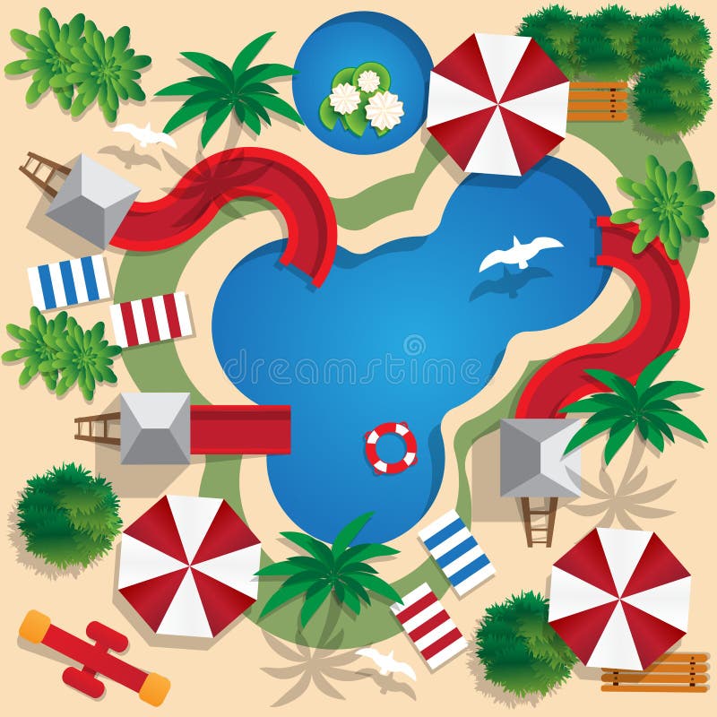 Top View Water Slide Stock Illustrations – 82 Top View Water Slide ...