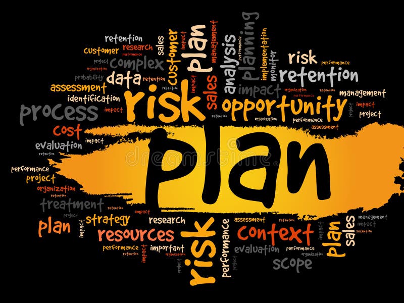 PLAN word cloud collage stock illustration. Illustration of closeup ...