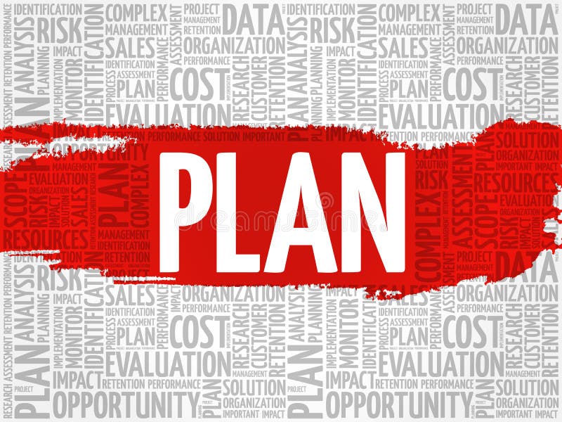 Plan word cloud stock illustration. Illustration of company - 206299453