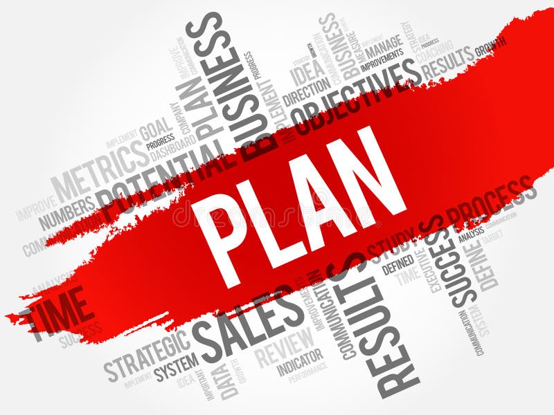 Plan word cloud stock illustration. Illustration of organization ...