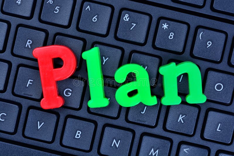 Plan Word on Computer Keyboard Stock Photo - Image of idea, closeup ...