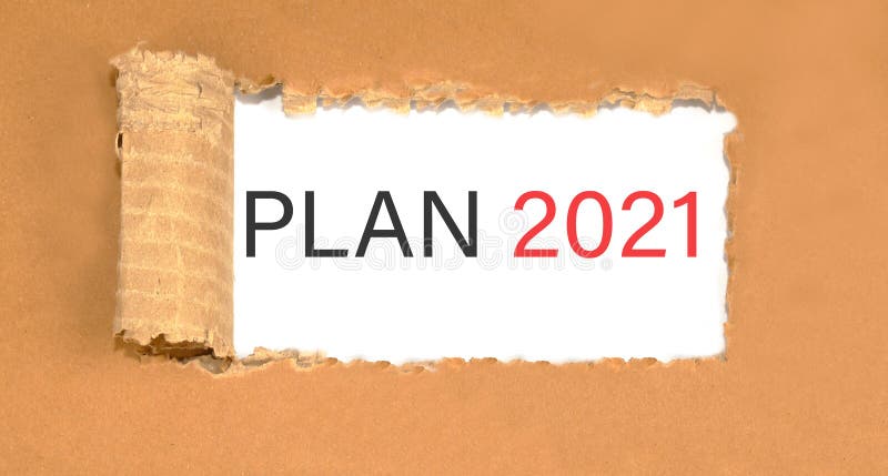 Plan Word Inscription on Torn Cardboard.. on White Background Stock ...