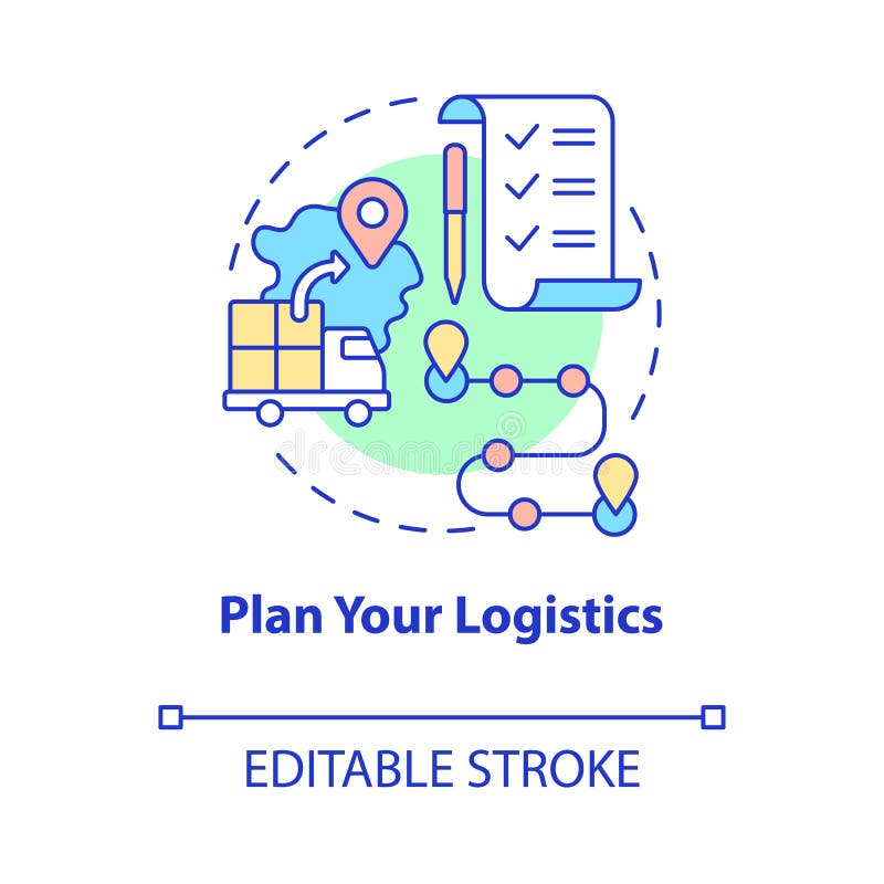 Plan Your Logistics Concept Icon Stock Vector - Illustration of service ...