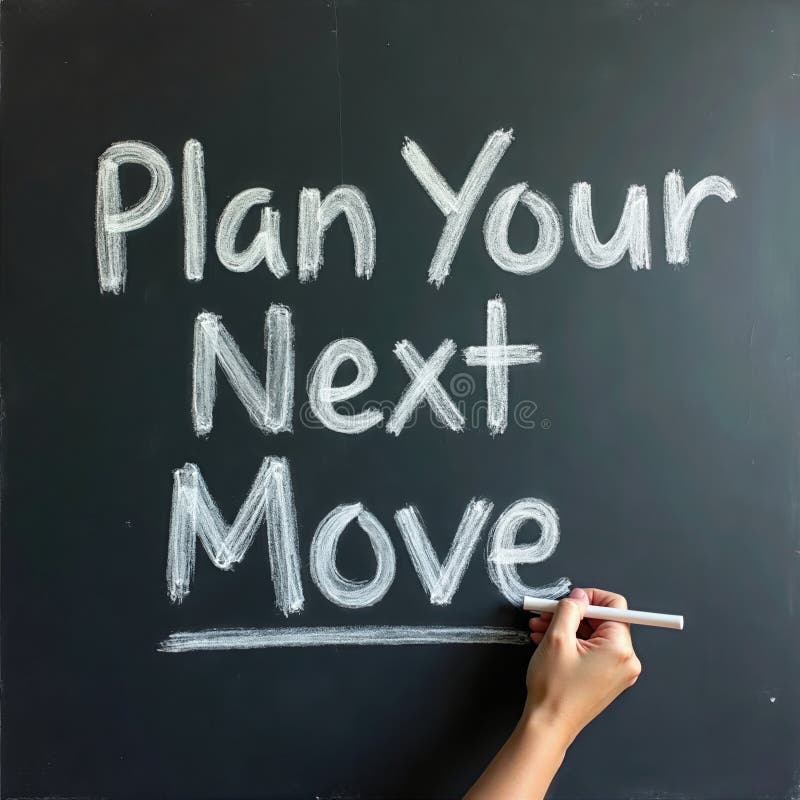 Plan Your Next Move Chalkboard Stock Illustration - Illustration of ...