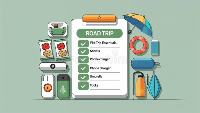 Ultimate Road Trip Checklist Stock Illustrations – 7 Ultimate Road Trip ...
