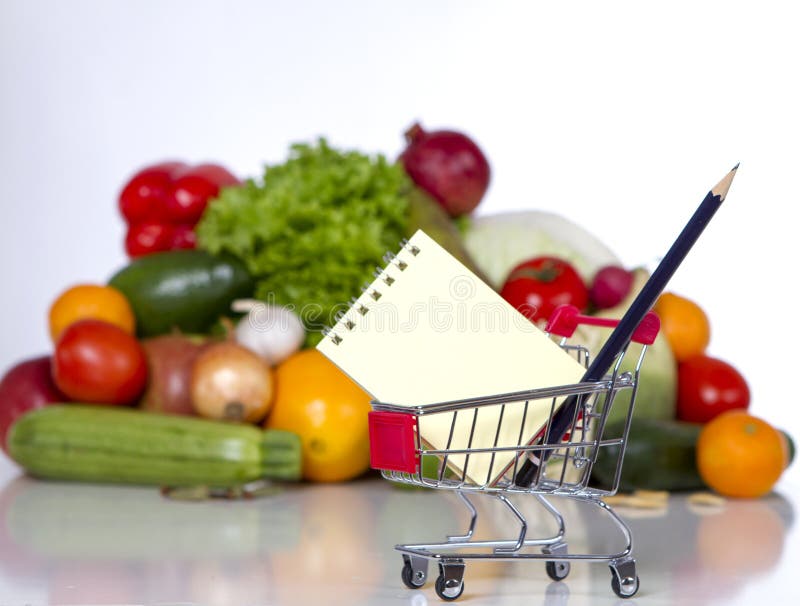 Plan Your Shopping List in a Food Shop Stock Image - Image of consumer ...
