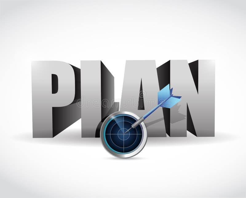 Plan Your Target Business. Concept Stock Illustration - Illustration of ...