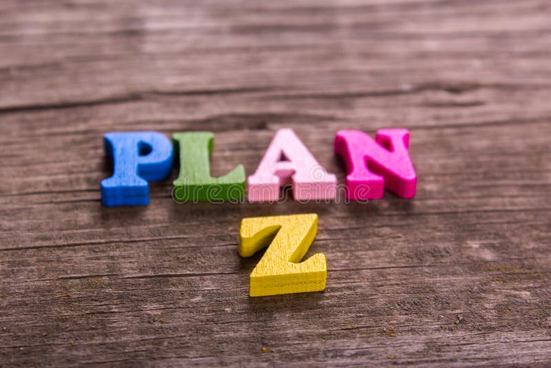 Plan Z Word Made of Wooden Letters Stock Image - Image of english ...