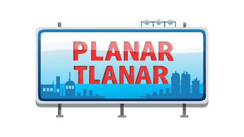 Planar Tlanar Billboard Icon. Modern Architectural Design Concept ...