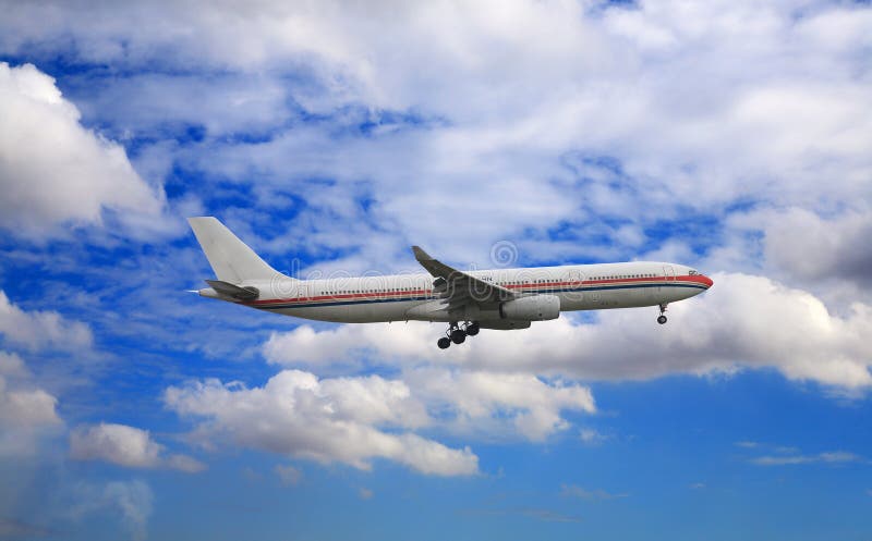 Airplane in flight stock image. Image of transportation - 3700263