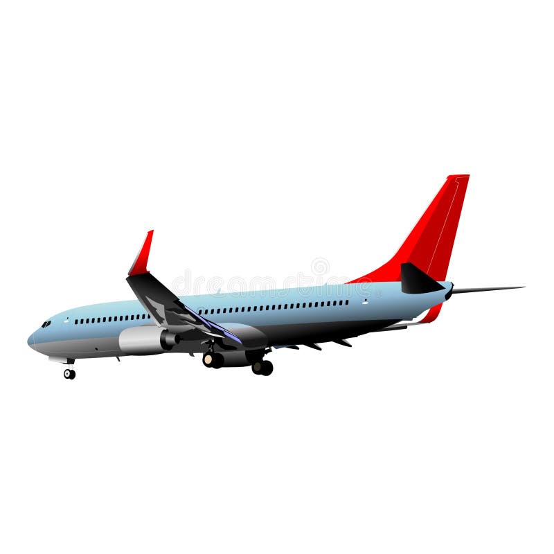 Vector Plane Illustration Silhouette of an Airplane Plane Stock Vector ...