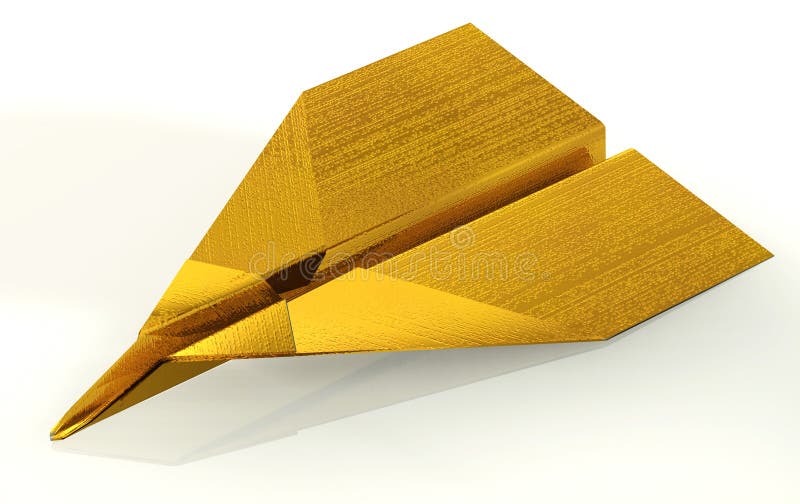 Golden plane symbol stock illustration. Illustration of object - 29866982