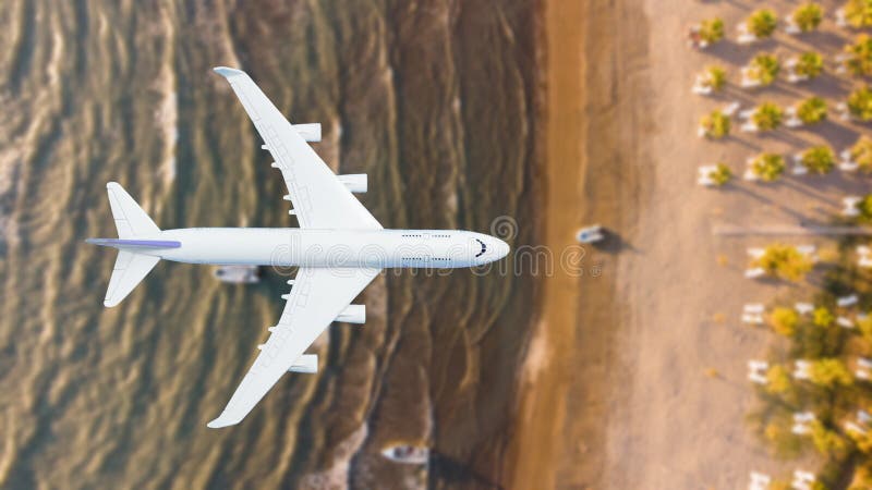 Plane Above the Ground. Aerial City View. Stock Photo - Image of ...