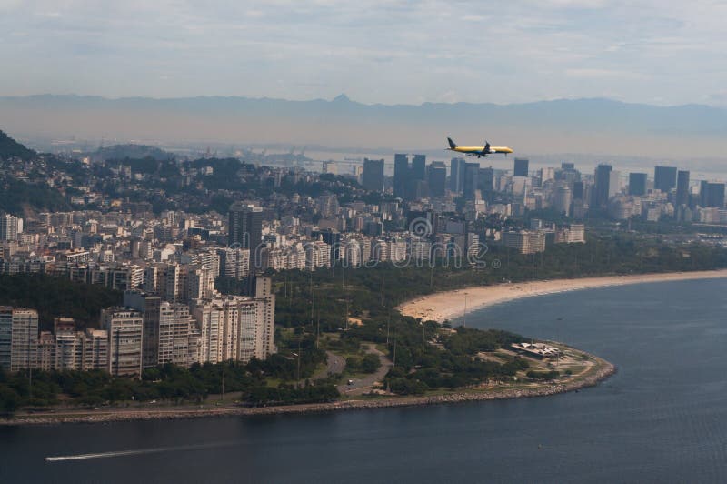 Plane Above Rio De Janeiro, Brazil Stock Photo - Image of clear, brazil ...