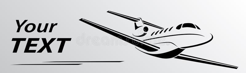 Plane Logo Design. Creative Vector Icon with Plane and Ellipse Shape ...