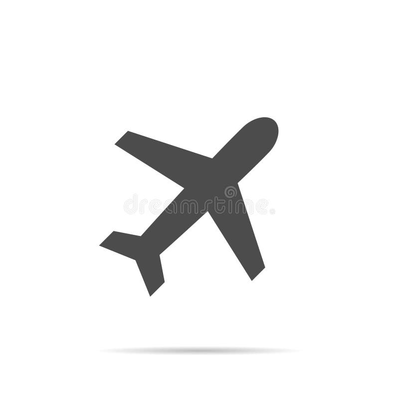 Plane, Airplane Mode Button Icon Vector in Flat Style Stock Vector ...