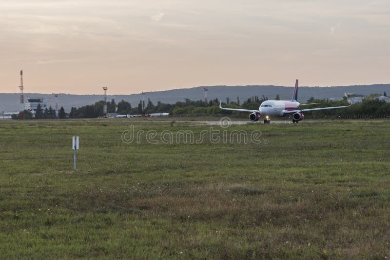 A Plane at the Airport Shot Close Editorial Stock Photo - Image of ...
