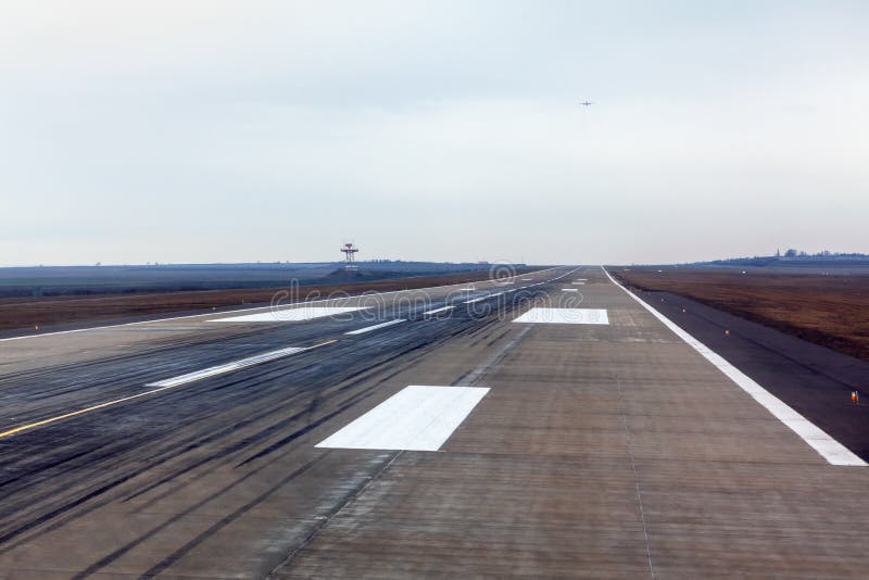 The Plane is Approaching for Landing Stock Image - Image of gear ...