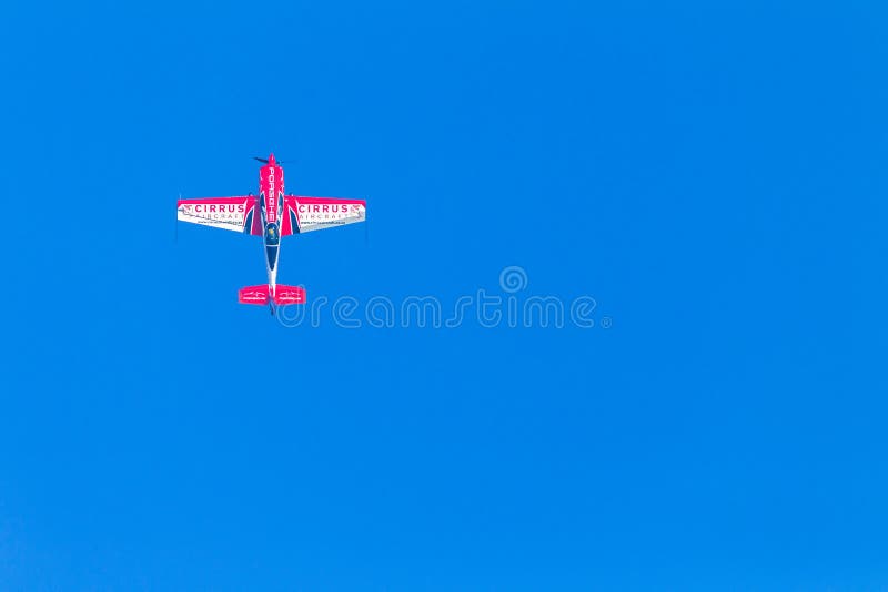 Plane Blue Sky Acrobatics Flying Editorial Stock Photo - Image of ...