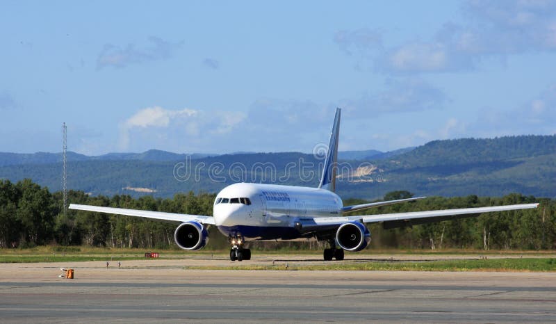 Plane Boeing 767-300 ER on Taxi-way Editorial Image - Image of company ...
