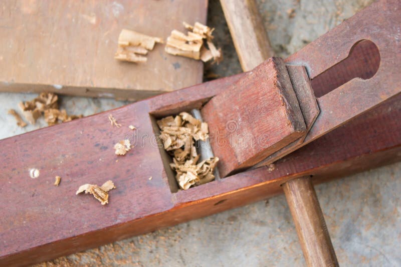 A Plane in a Carpentry Workshop. Stock Photo - Image of chips ...