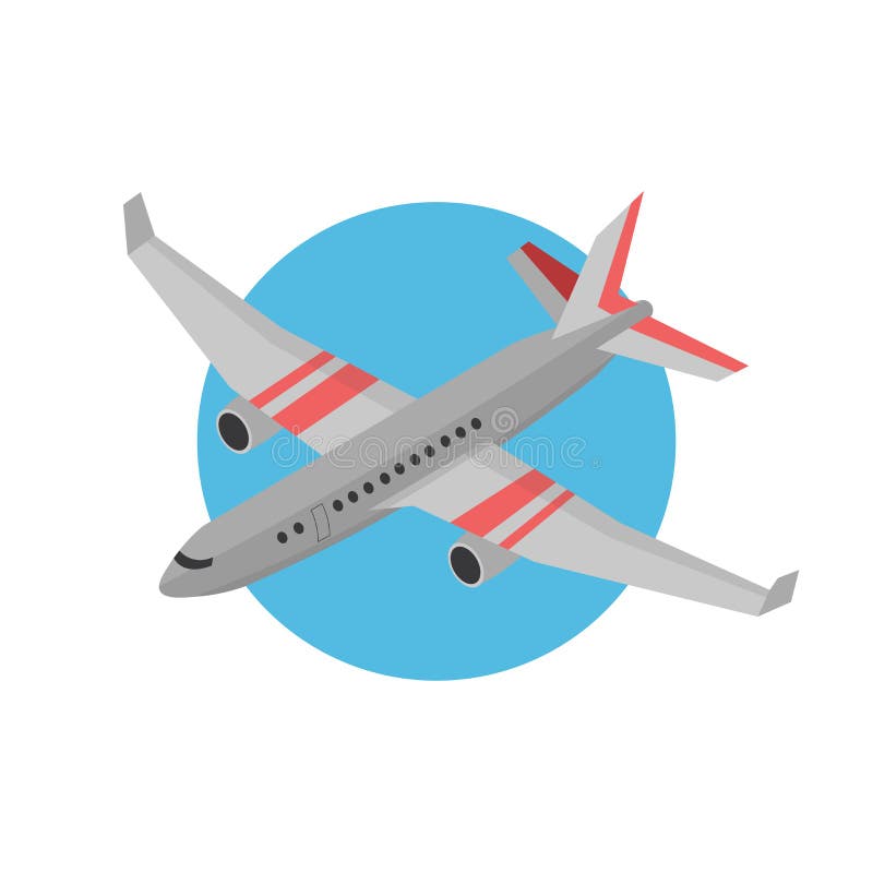 Plane Clipart. Plane Colorful Flat Icon Stock Vector - Illustration of ...