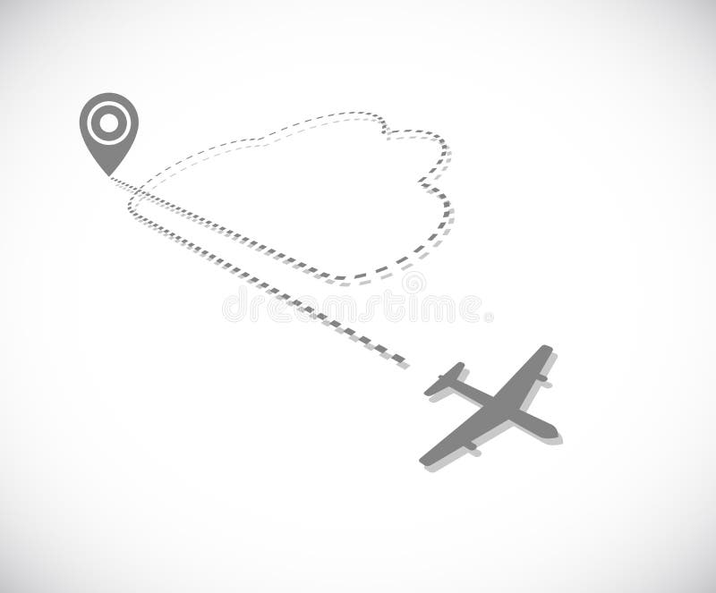 Plane cloud 3d icon stock vector. Illustration of transport - 200996977