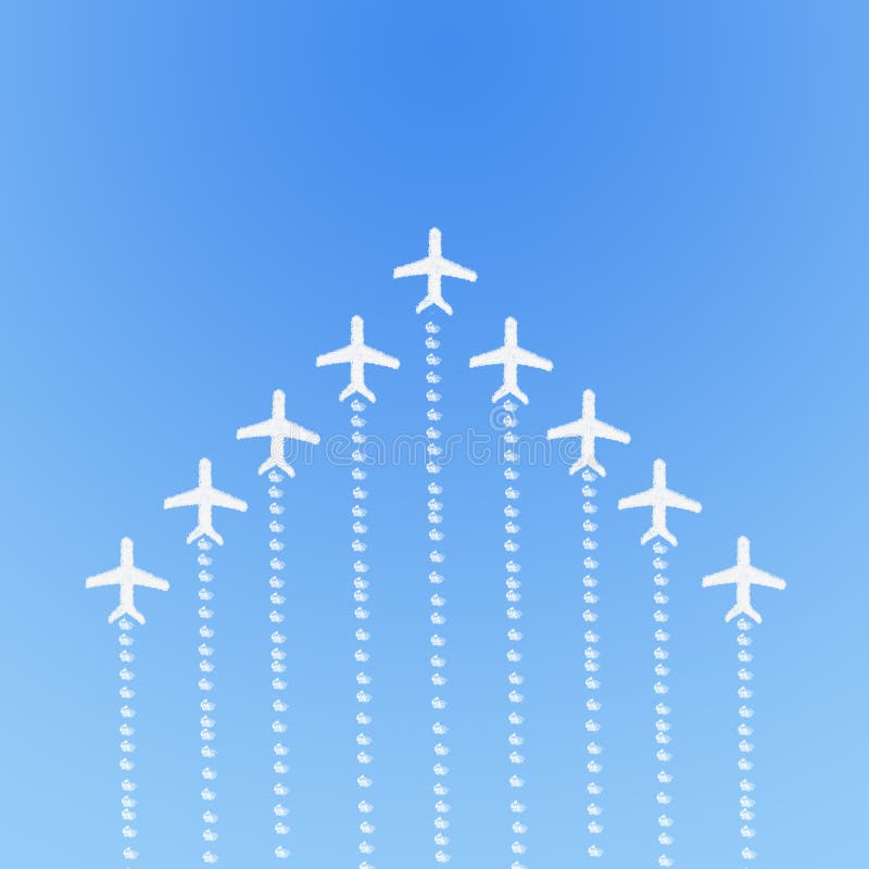 Plane on Cloud Shaped ,dream Concept Stock Illustration - Illustration ...