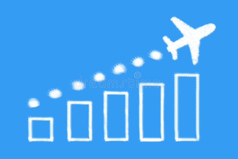 Plane on Cloud Shaped with Growing Shape Cloud Graph , Growth and ...