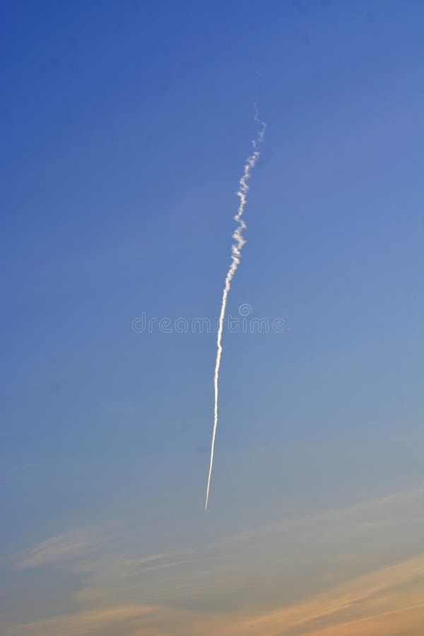 Plane and contrail stock image. Image of droplets, iridescent - 81467041