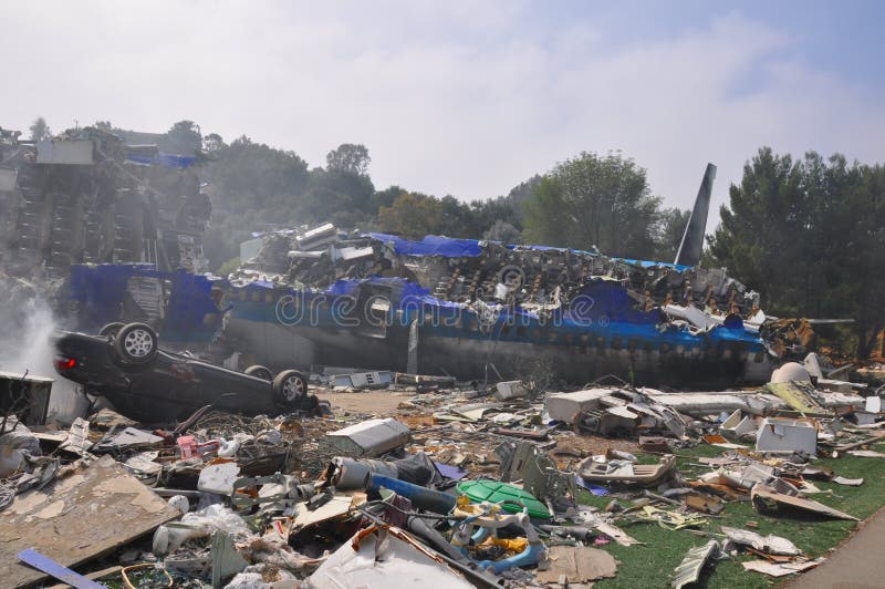 Plane Crash editorial stock photo. Image of grass, back - 11526623