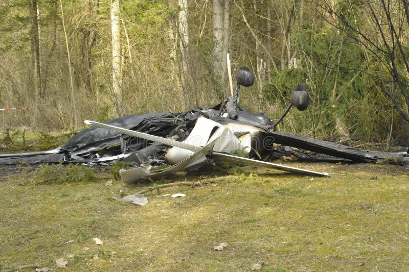 Plane Crash after Technical or Human Error Stock Photo - Image of ...